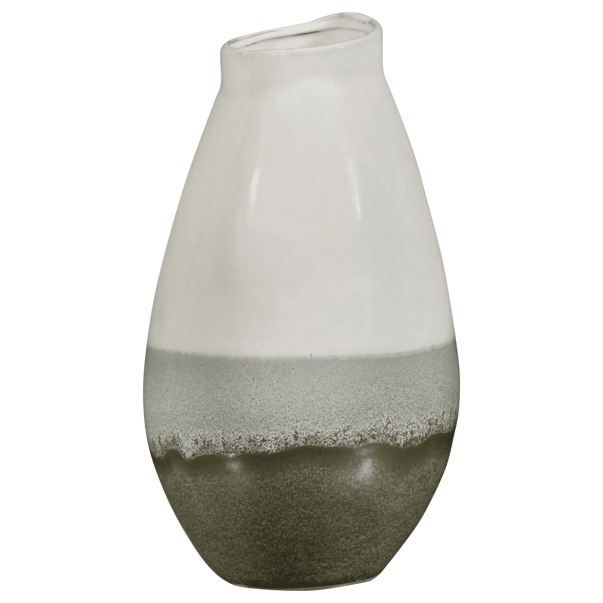 Click here for Bouclair Dark Green Two Tone Ceramic Table Vase 6... prices