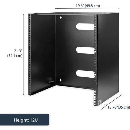 StarTech 12U Wall Mount Patch Panel Bracket - 12 inch Deep - 19" Patch ...