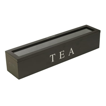Rectangular Tea Organizer Kitchen Organiser Wooden Tea Storage Box for ...