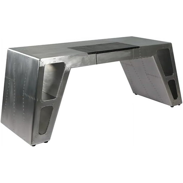 Nauticalmart Aluminum Wing Desk Vintage Industrial Aviator Office Desk ...