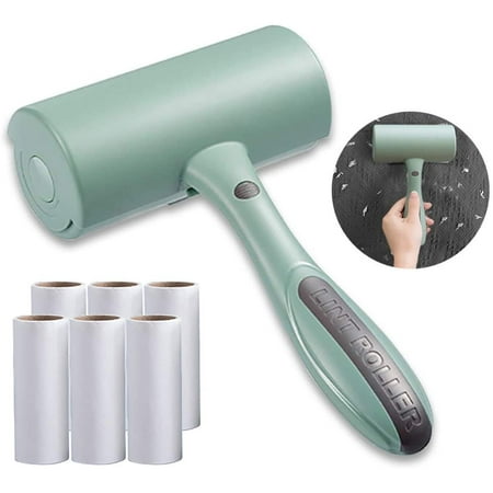 Lint Free Roller Set with 6 Refills and Lid - 90 Adhesive Sheets per ...