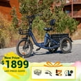 Addmotor Electric Trike, 750W (Peak 1400W) 90Miles Electric Tricycle ...