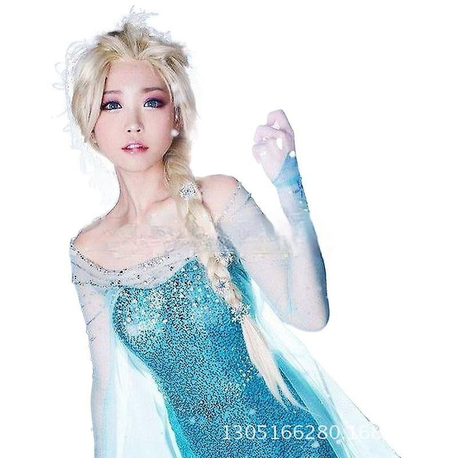 Fake Hair Women Wig Frozen Princess Elsa Same Braid Hair Cover W163 ...