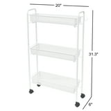 Mainstays Slim Bath Cart - 3-Tier Rolling Organization Cart - Walmart.com