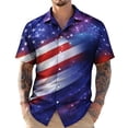 BUWTTED Men's Shirts Button Down Summer Beach Classic American Flag ...