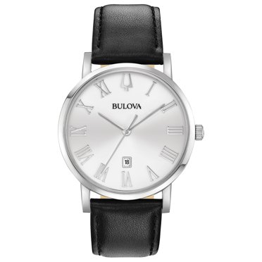 Bulova Men's Gold Finish Watch with Leather Strap 97A123 - Walmart.com