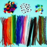 Hello Hobby Fuzzy Craft Kit, 280-Piece Fuzzy Stick and Pom Ball Craft ...