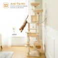 PAWZ Road 73" Cat Tree for Large Cats Multi Level Tall Cat Tower Condo ...