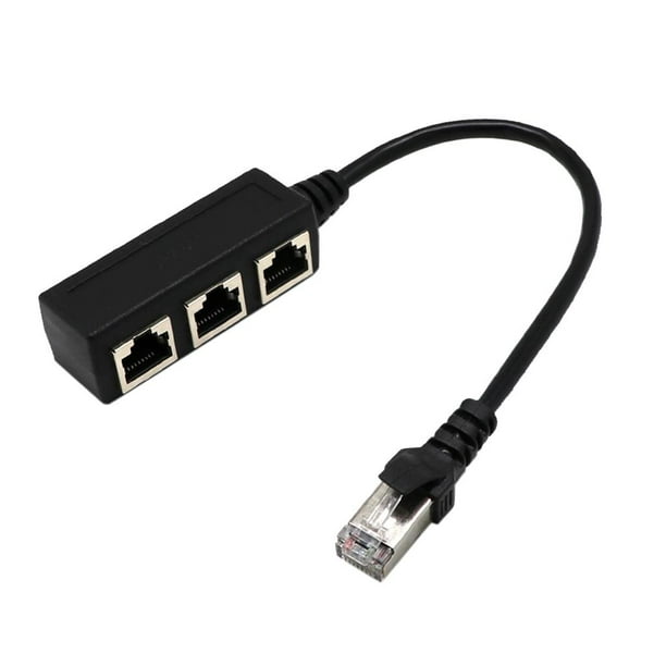 Splitter Cable, 1 Male to 3 X Female Port Network Splitter Adapter ...