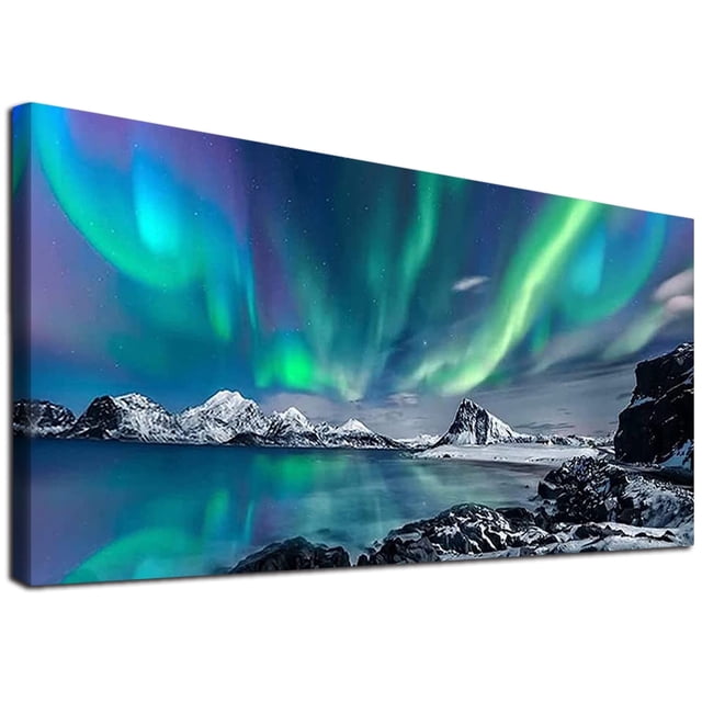 YALKIN Aurora Mountain Diamond Painting Kits for Adults, Full Round ...