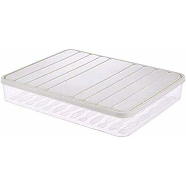 Refrigerator Storage Box with Lid, Stackable Fridge Ham Box, Food ...