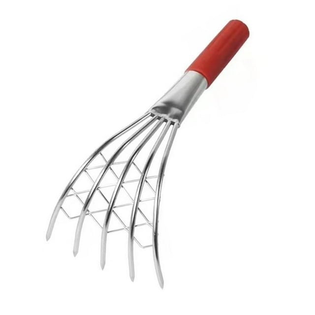 Claw Rake with Mesh Net, 5 Prong Shell Clam Digger with Ergonomic ...