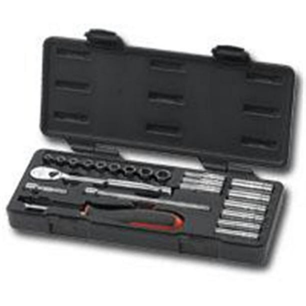 KD Tools KDT80325 22 Piece 1/4 Inch Drive SAE 6 and 12 Point Socket Set ...
