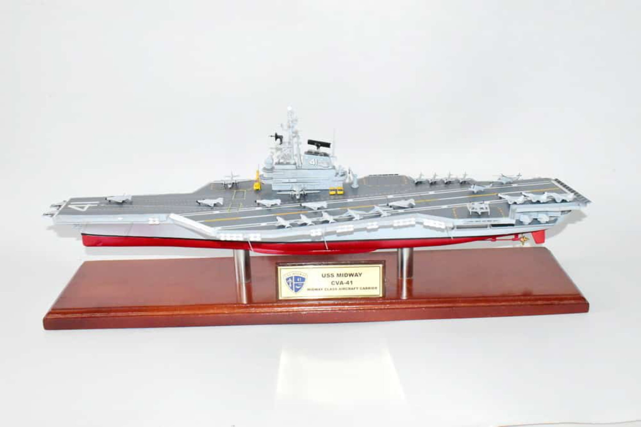USS Midway CVA-41 Aircraft Carrier Model,Navy,Scale Model,Mahogany ...