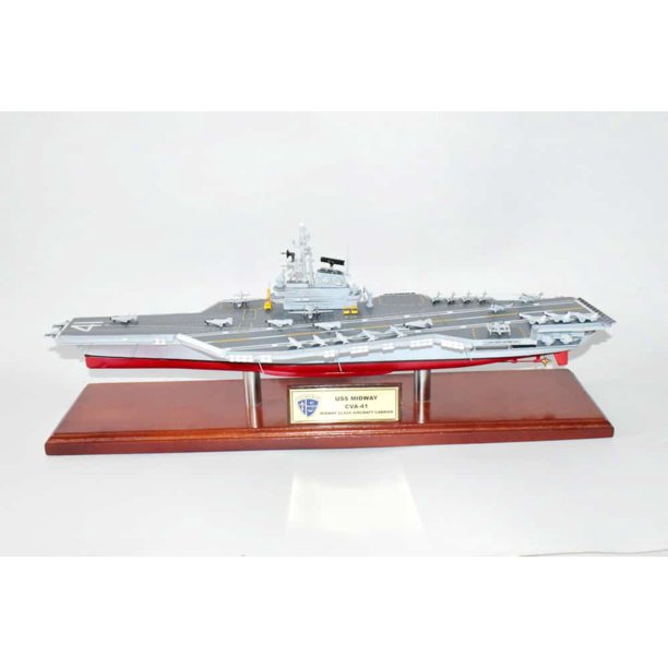 USS Midway CVA-41 Aircraft Carrier Model,Navy,Scale Model,Mahogany ...