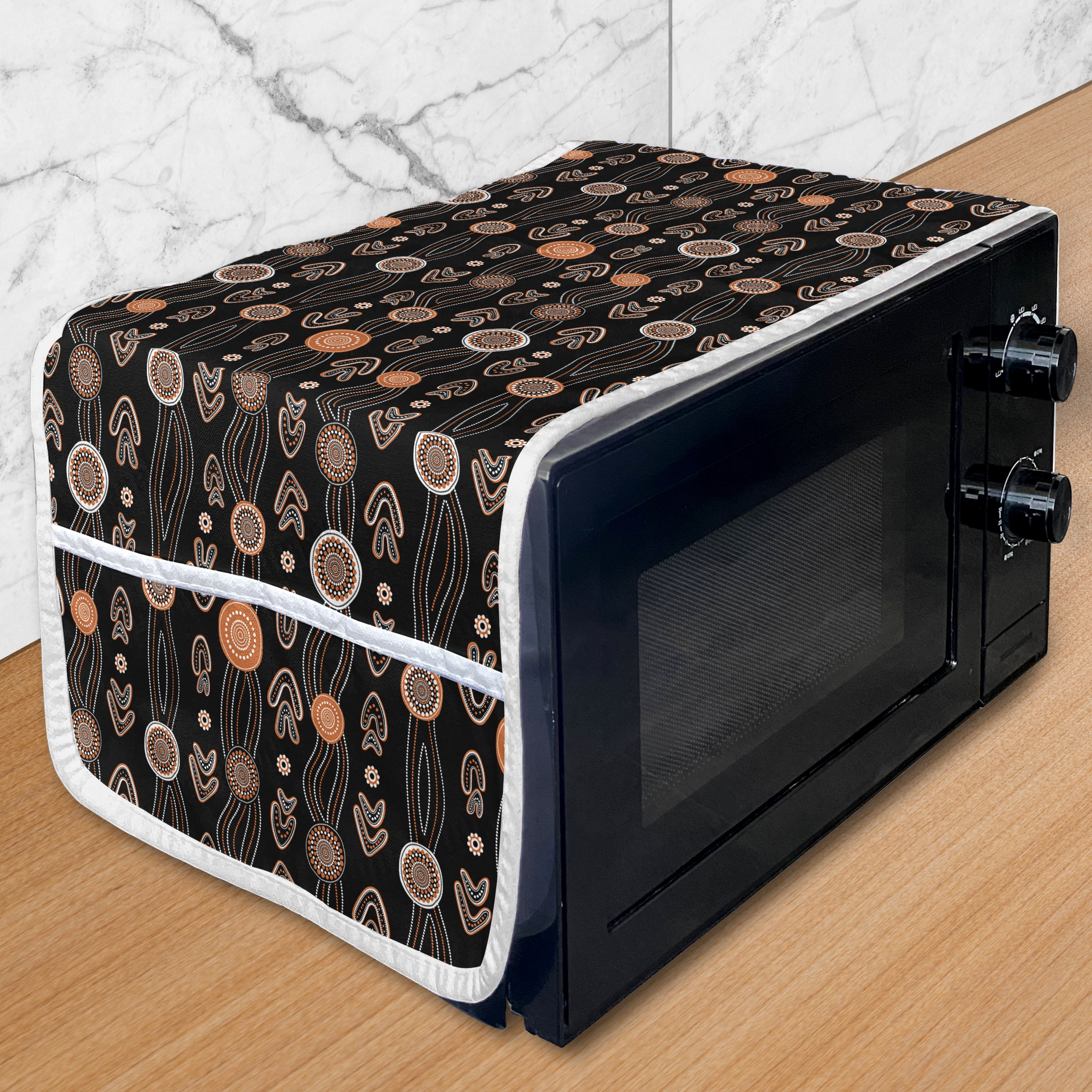 Tribal Microwave Oven Cover, Aboriginal Art in Funky Ethnic Tones ...