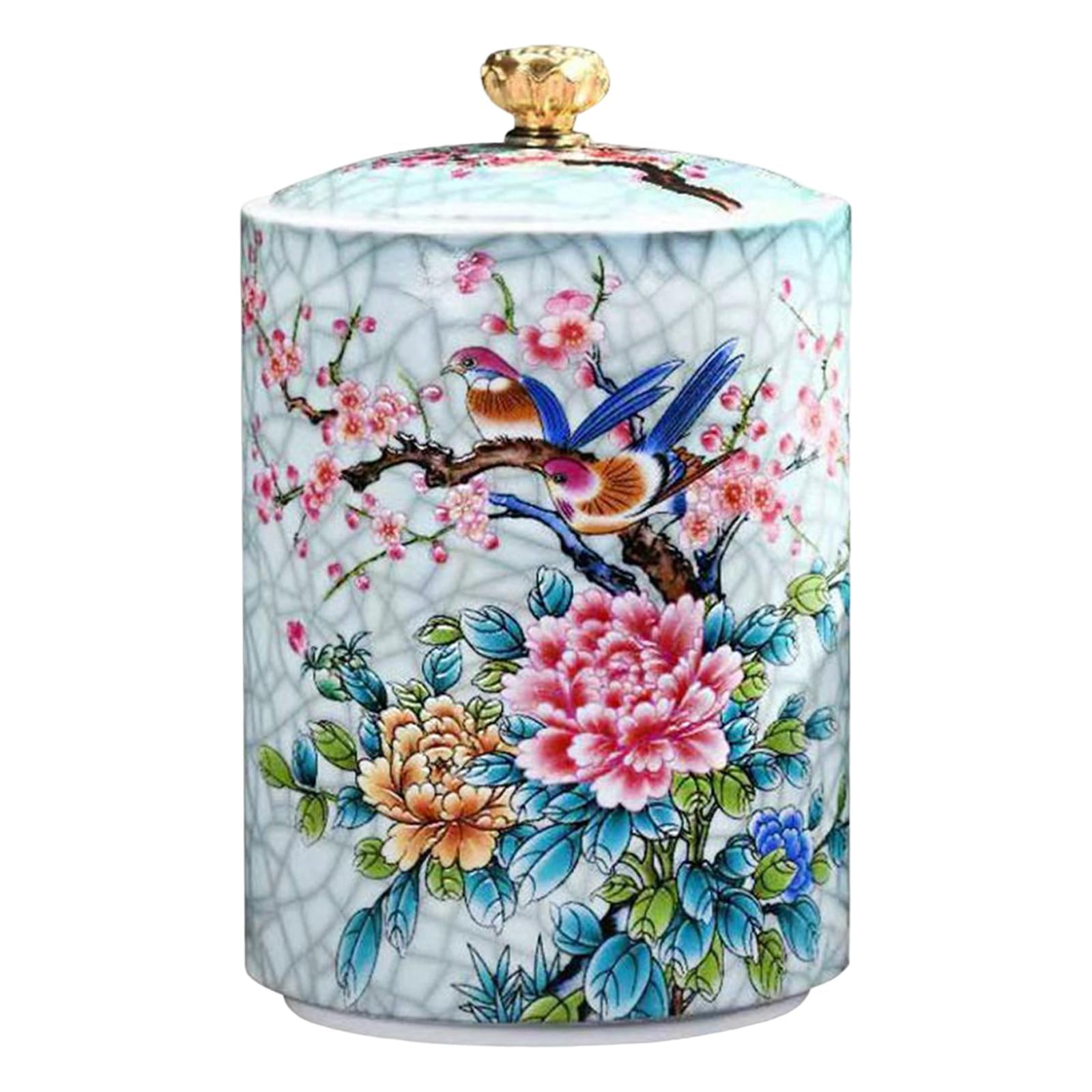 Porcelain Tea Storage Jar, Decorative Airtight Food Storage Jar ...