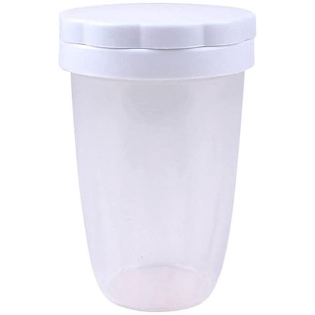 1PC White Plastic Flour Powder Sugar Shaker with Lid Mesh Shaker Icing ...