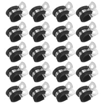 Uxcell 20 Pack Cable Clamps 12 mm 304 Stainless Steel Rubber R Shape ...