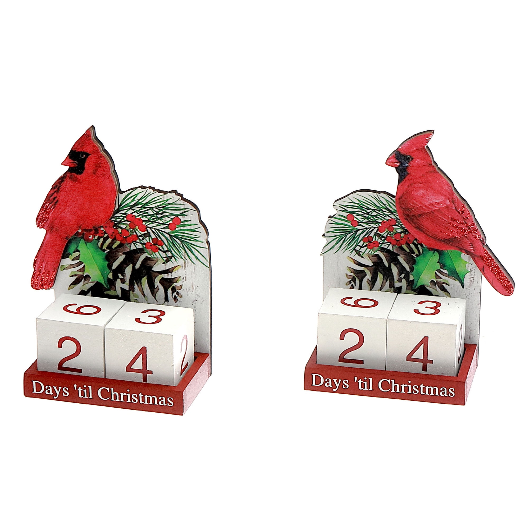 Wooden Calendar Christmas Countdown (Cardinal) (Asstd) - Set of 2 ...
