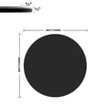 28" Round Tempered Glass Table Top, Black Glass 2/5" Thick with Beveled ...
