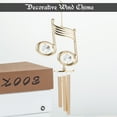 24K Gold Plated Crystal Studded Musical Note Decorative Wind Chime by ...