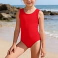 Bainana Girls Swimsuit Kids 1 Pieces Tankini Swimwear Solid Color ...