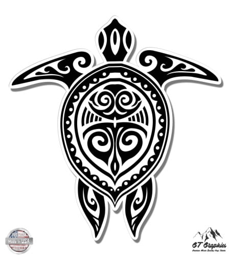 Tribal Turtle - 3" Vinyl Sticker - For Car Laptop I-Pad Phone Helmet ...