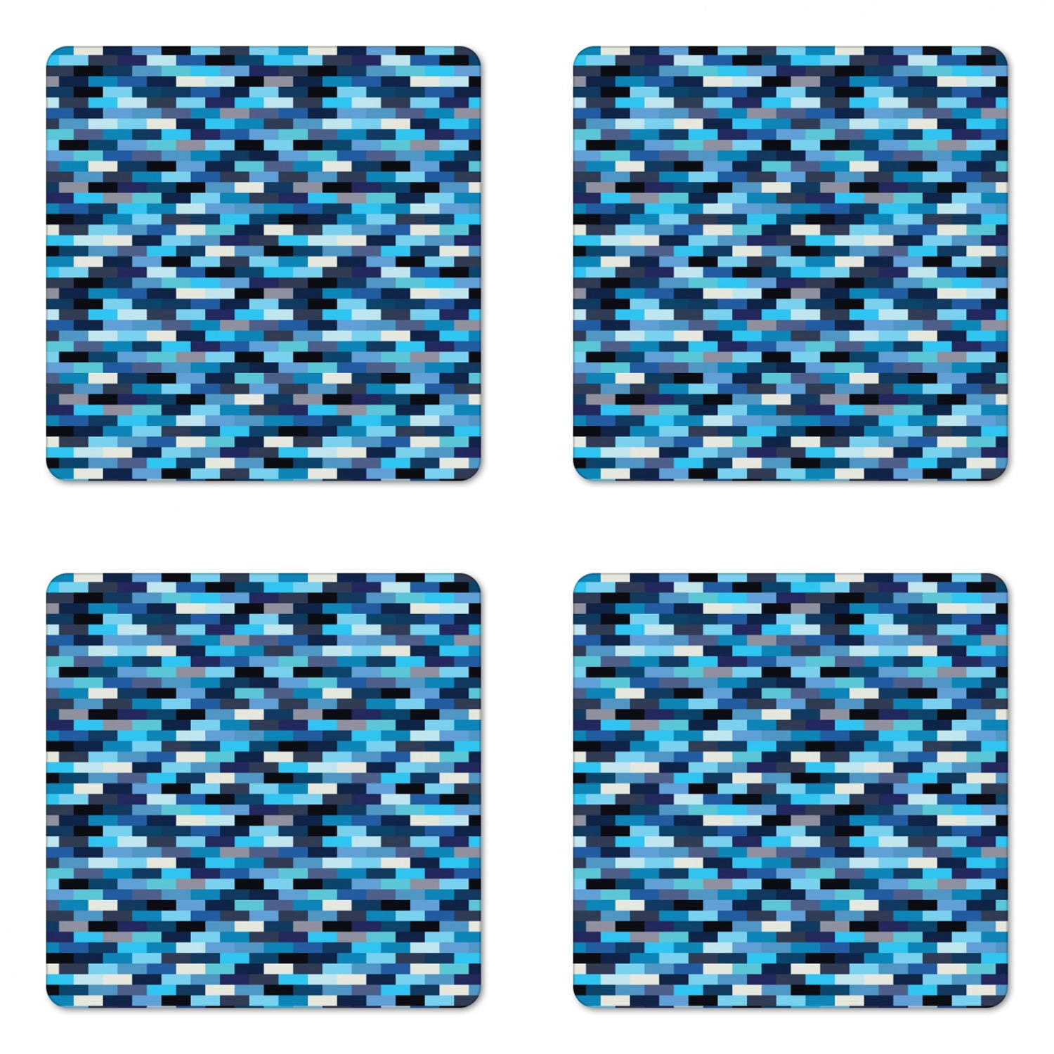 Abstract Coaster Set of 4, Modern Contemporary Geometric Design with ...