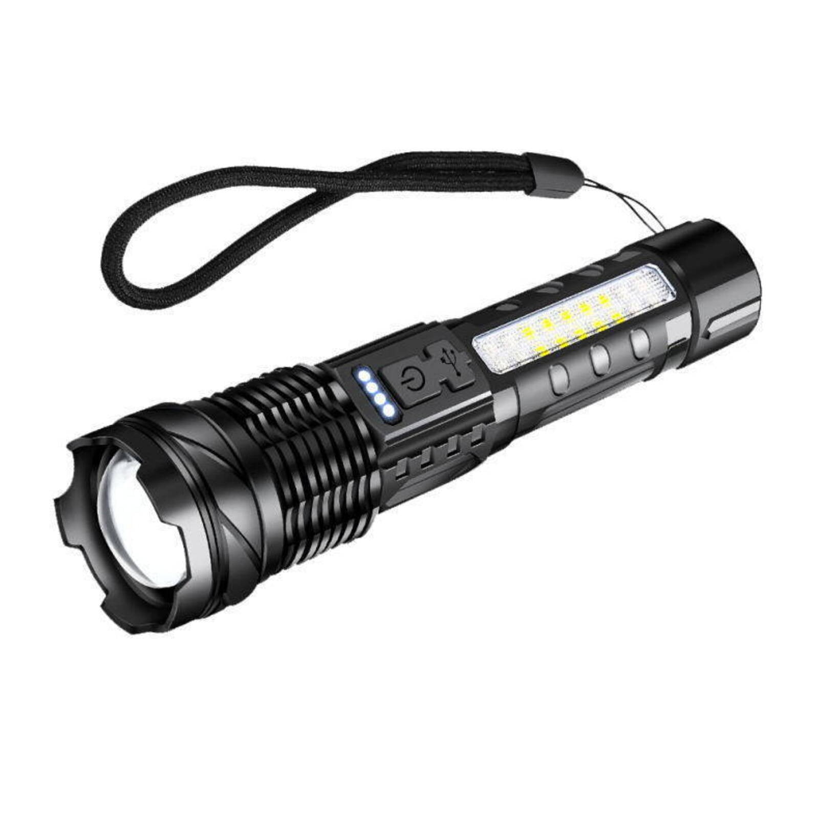 Linterna de luz potente con Zoom telescópico blanco para el hogar y el ...