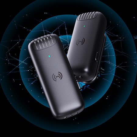 Wireless Microphone Portable Outdoor Rechargeable Clip Mic Noise ...