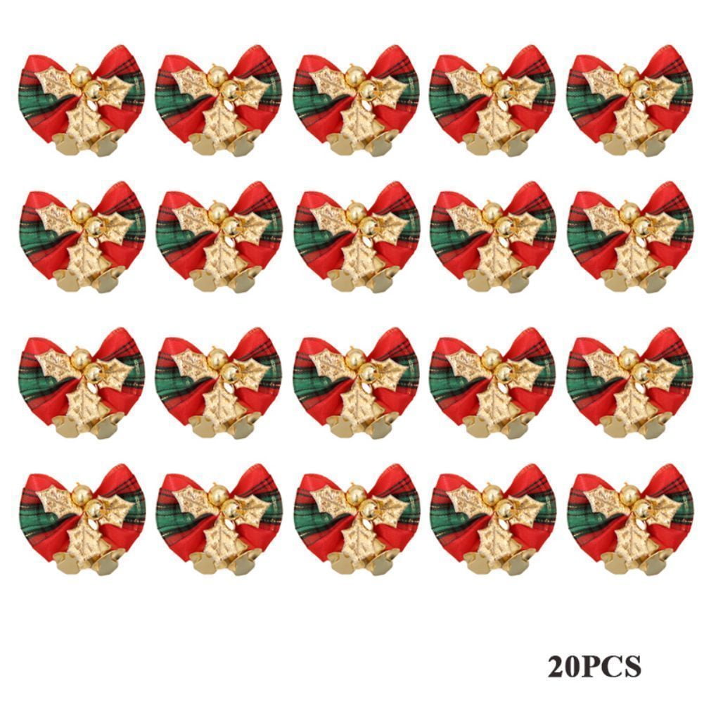 CSCHome Christmas Decoration Bow with Bells for Christmas Garland Tree ...