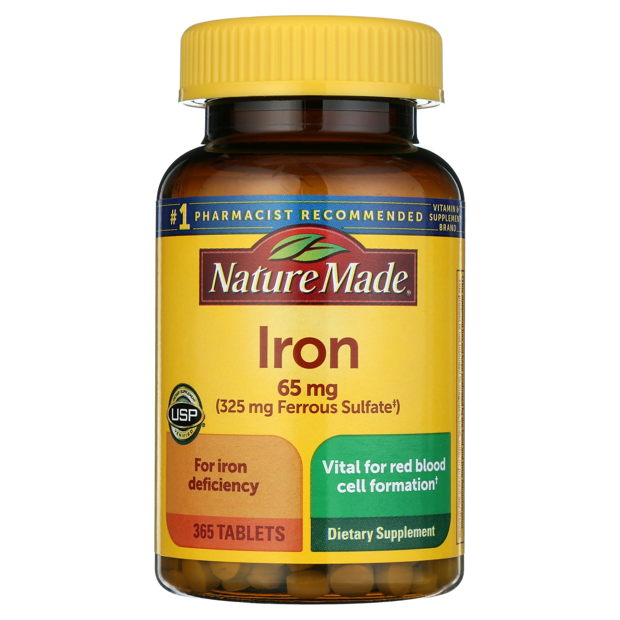 Nature Made Iron 65 mg Tablets, 365 ct Vegan • Vegetarian 365 ct - Invastor