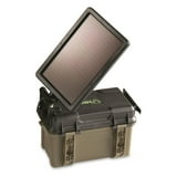 HME 12-Volt Weatherproof Battery Box with 2-Watt Solar Panel and AC ...