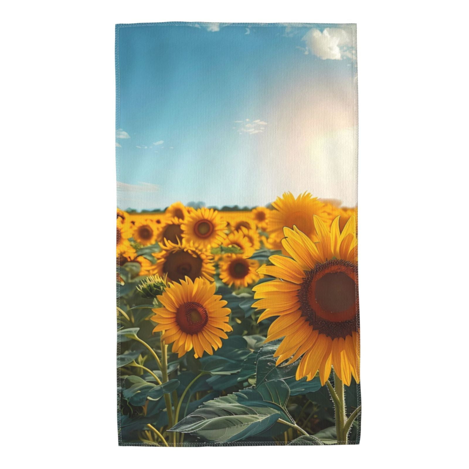 Balery Sunlit Sunflower Field Toalla de Microfibra Premium con ...