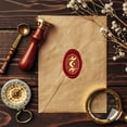 Wax Seal Stamp Set Sealing Wax Stamp Solid Brass Head Wood Handle Retro ...