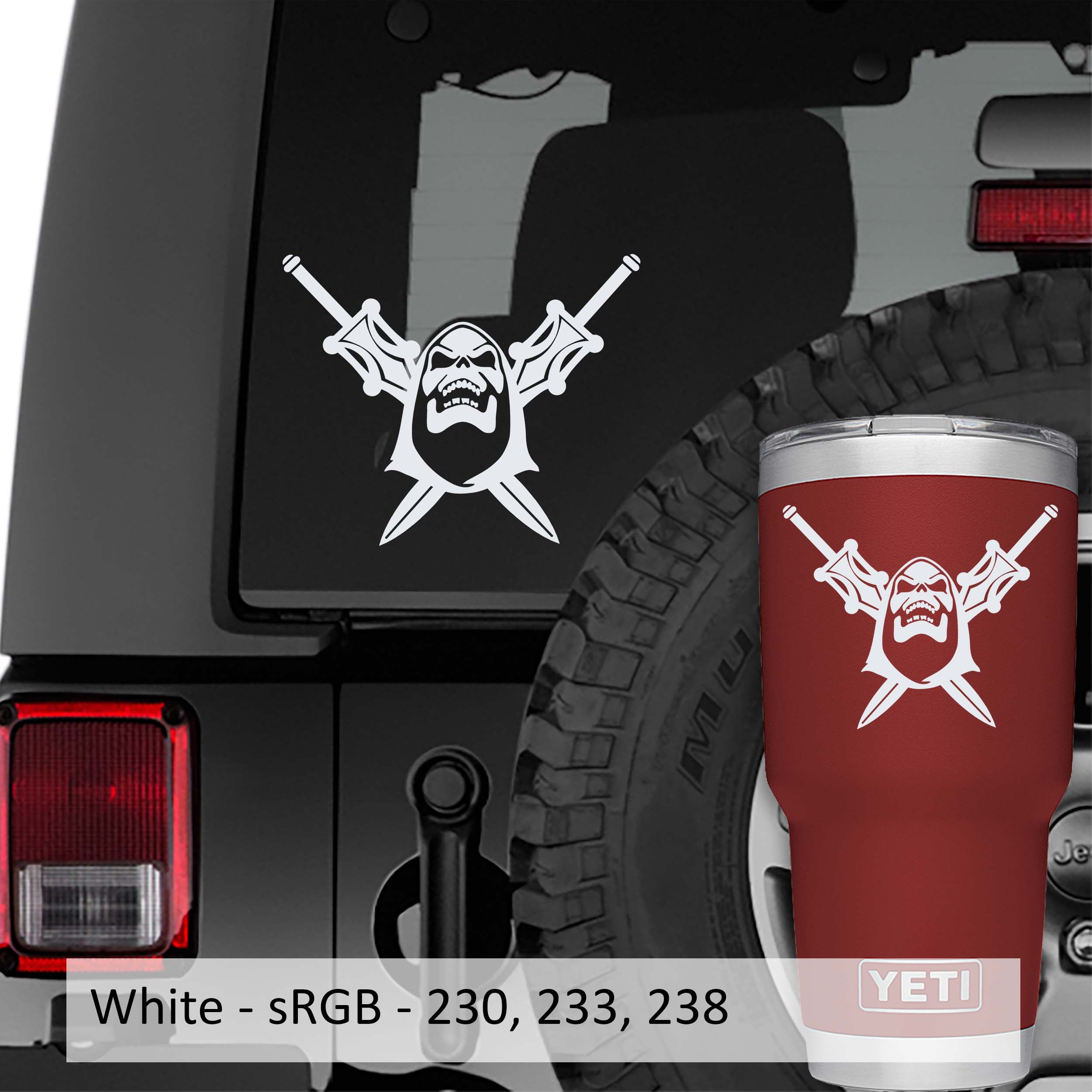 Collectible Decals MOTU Skeletor with Crossed Power Swords Vinyl Decal ...