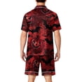 Bbyeadc Halloween Pajamas for Mens Ink-Wash Art Print Mens Summer ...