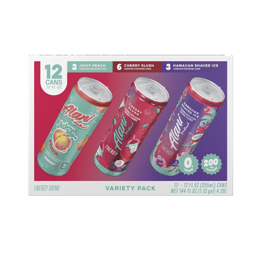 Alani Nu Energy Drinks Strawberry Sunrise, Pink Slush, Juicy Peach ...