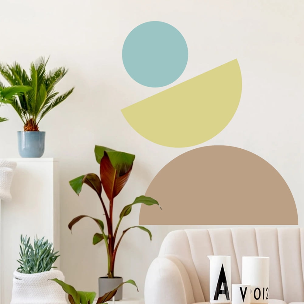 Jlong 3 Pieces Arch Wall Decal Boho Wall Decal Peel and Stick Modern Polka Dot Decals Arch Wall ...
