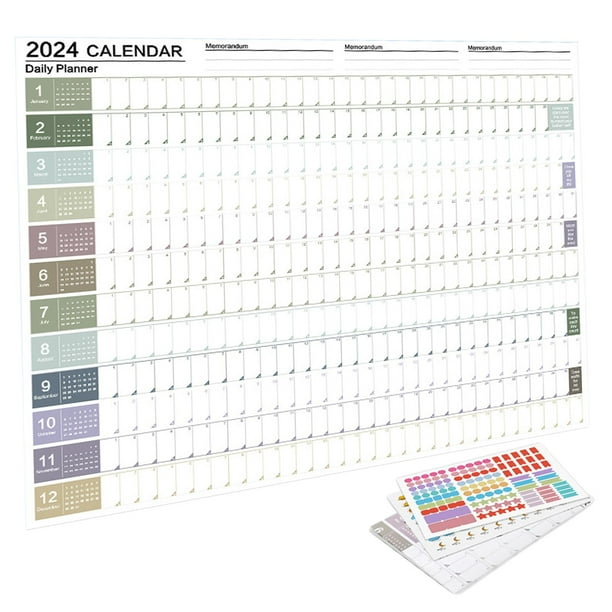 Wall Hanging Calendar Yearly Calendar Planner 2024 Weekly Planner ...