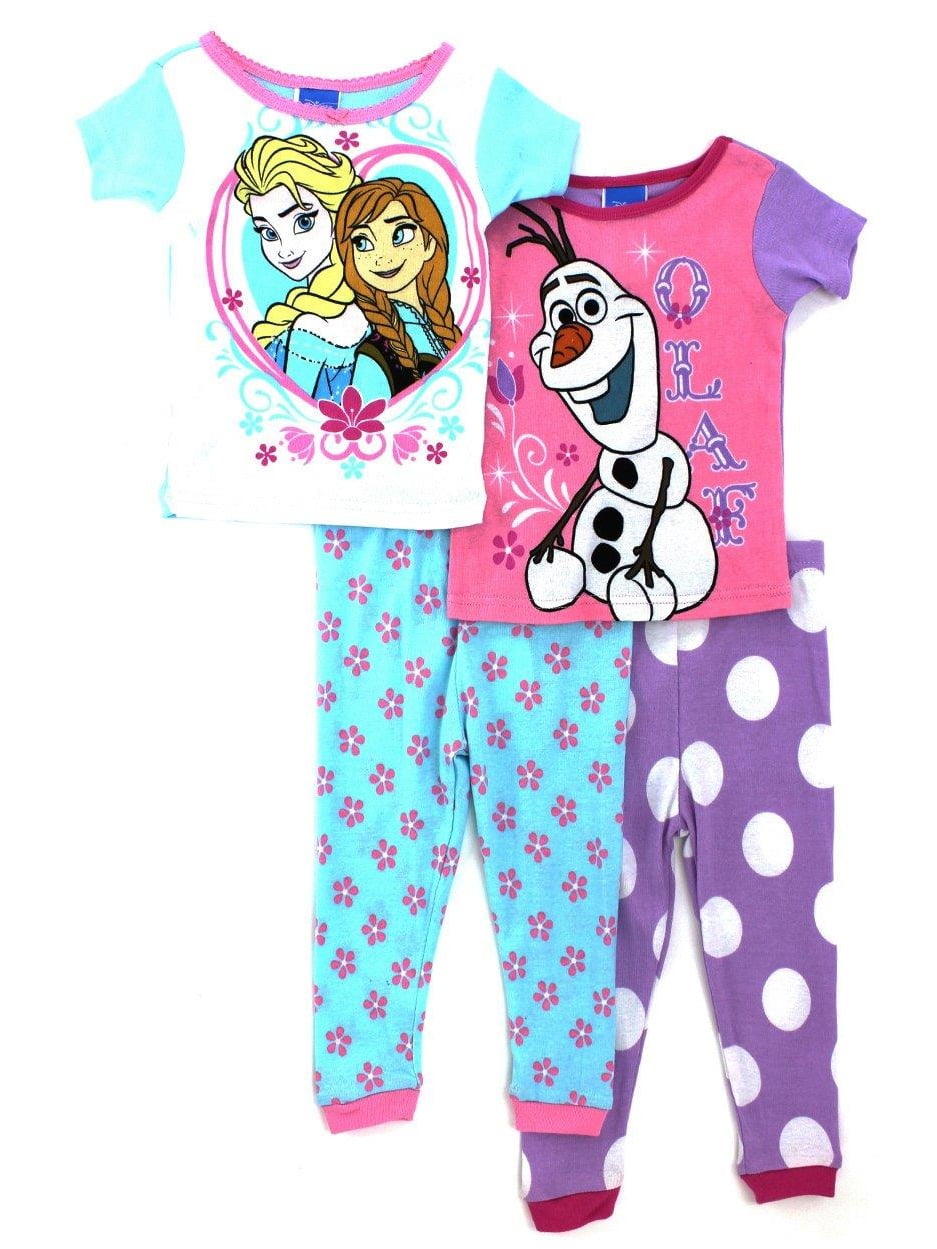 Disney Little Girls' Frozen Sisters and Olaf Polka Dot Four-Piece ...