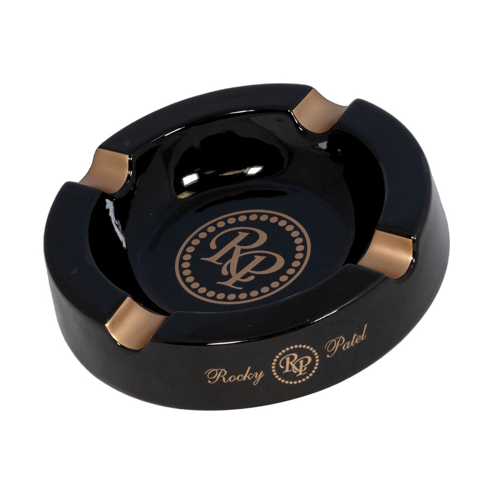 Rocky Patel Quality Round Ceramic Black Cigar Ashtray - Walmart.com