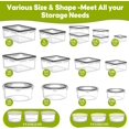 42 PCS Food Storage Containers with Lids - BPA-Free Plastic Meal Prep ...