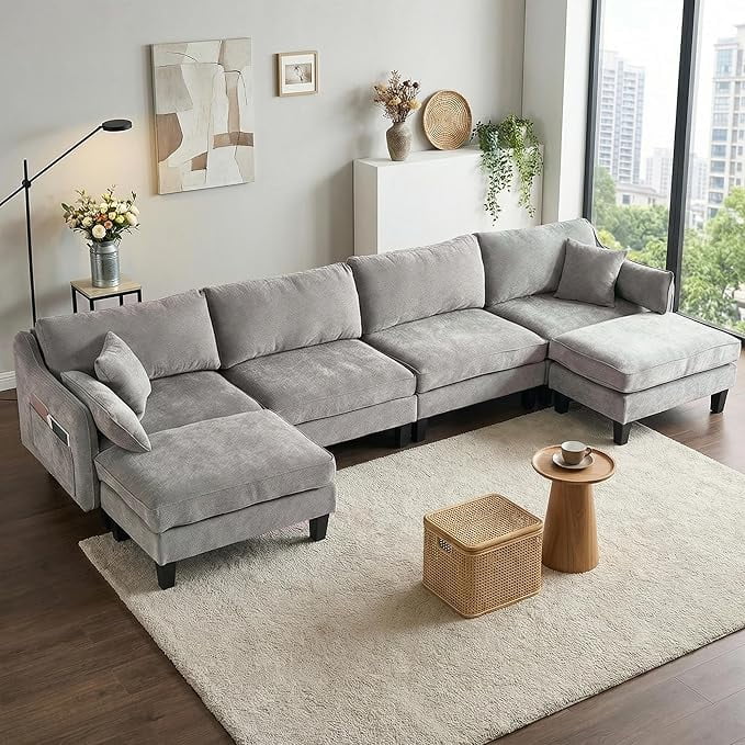 Click here for Mellcom 142 U Shaped Sectional Corner Sofa  4 Seat... prices