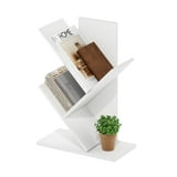 Furinno Tree Bookshelf 3-Tier Floor Standing Tree Bookcase, White ...