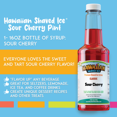 Hawaiian Shaved Ice Snow Cone Syrup Sour Cherry Flavor Pint