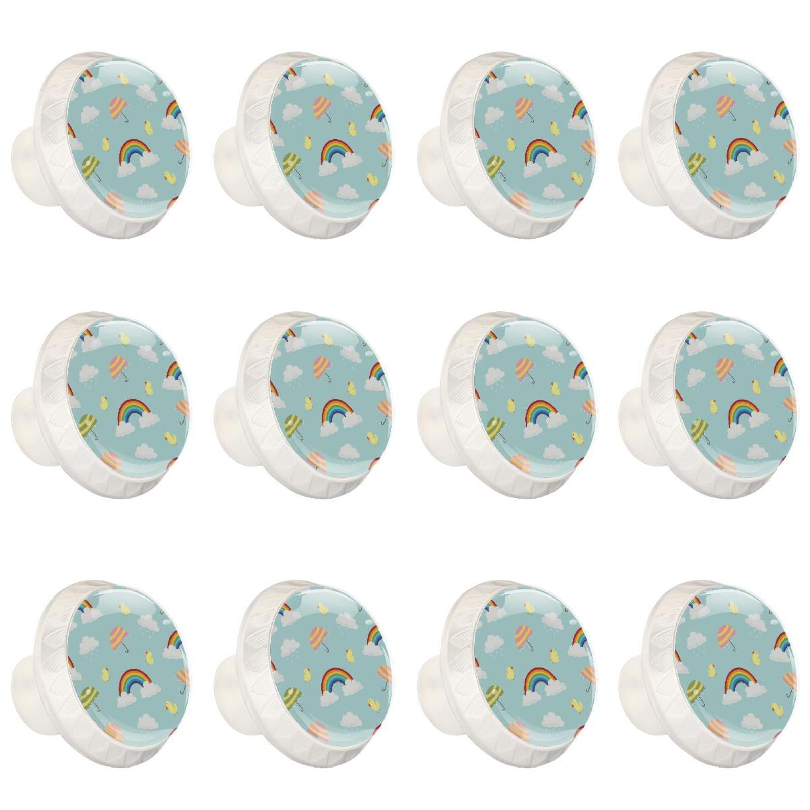 12 Pcs Rainbow Knobs for Kitchen Cabinet Cupboard Dresser Bookcase ...