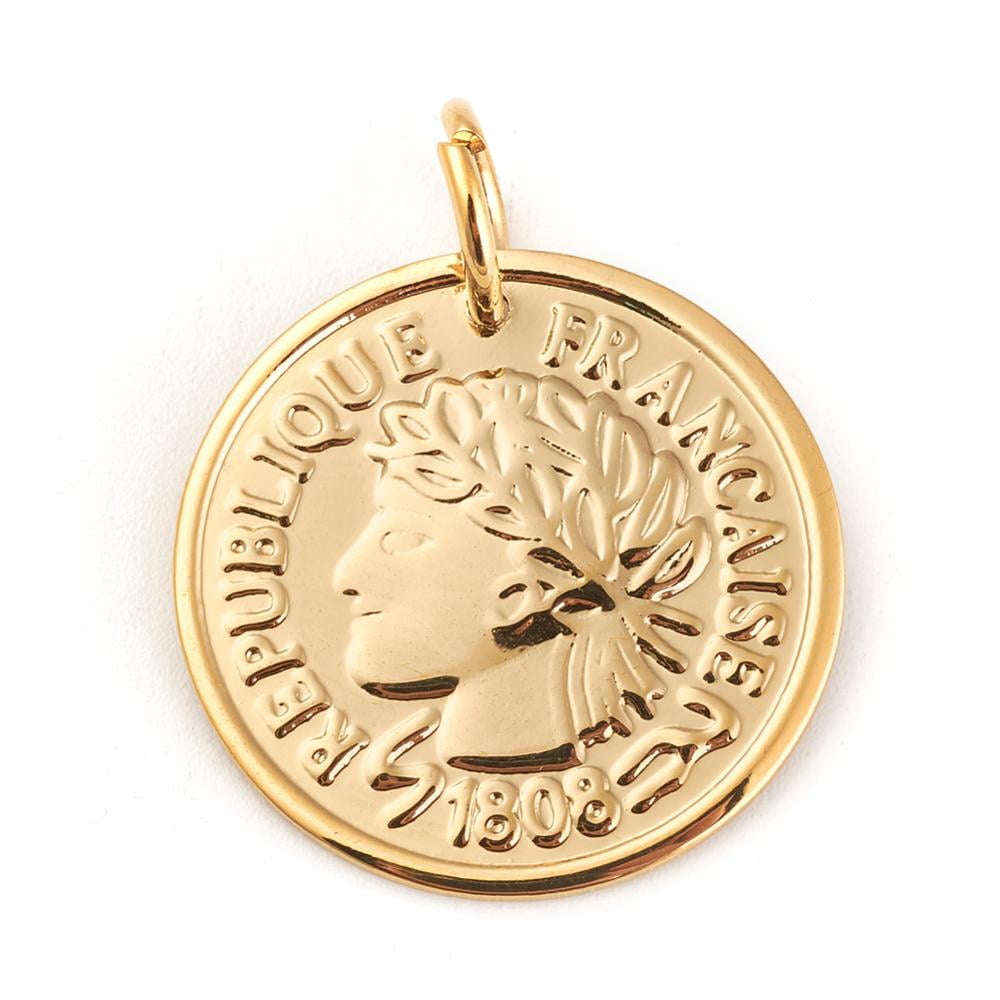 Click here for Nobrand 304 Stainless Steel Coin Pendants Republiq... prices