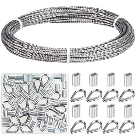 Favordrory Cable Railing Kits Includes 1/16 Inch x 33 Feet 304 ...